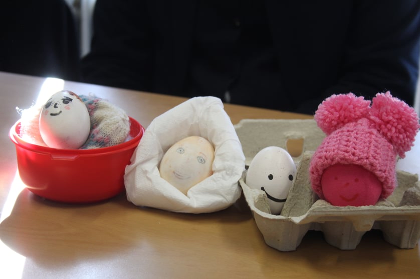 Psychology Students Learn Attachment Theory with Egg Baby Project
